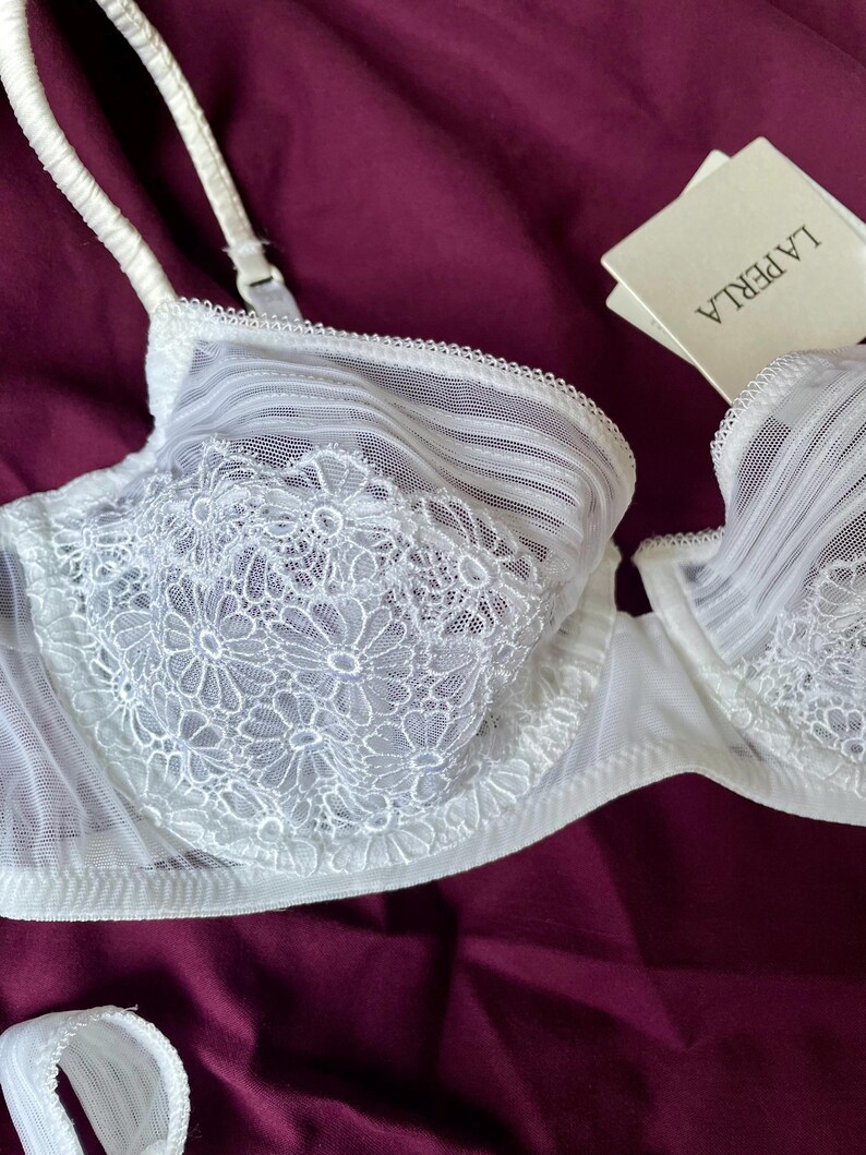 Vintage La Perla Lingerie Set White Wedding Lingerie Flower Lace ...