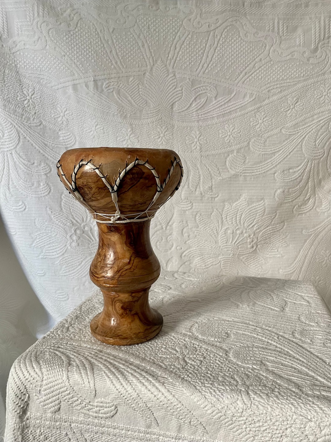 Vintage Darbuka Wood Small Dumbek Leather Darbuka Vintage Darbooka ...