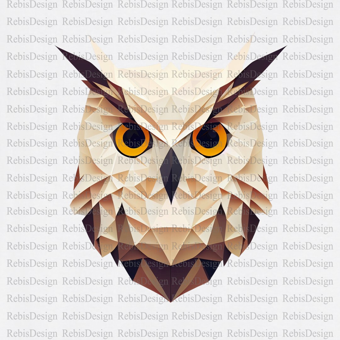 Owl Design PNG File Low Poly PNG Digital Download - Etsy