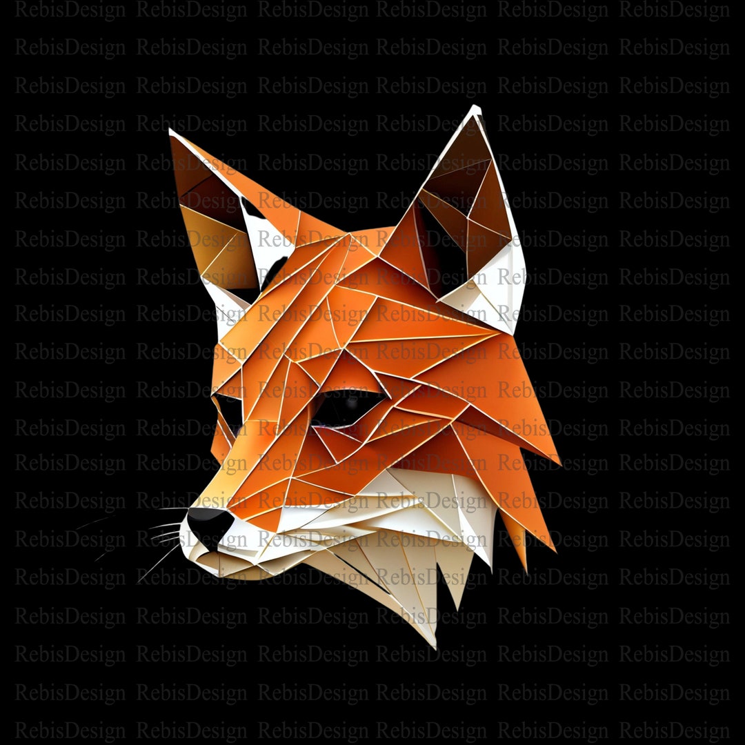 Fox Design - PNG File - Low Poly PNG - Digital Download - Sublimation ...