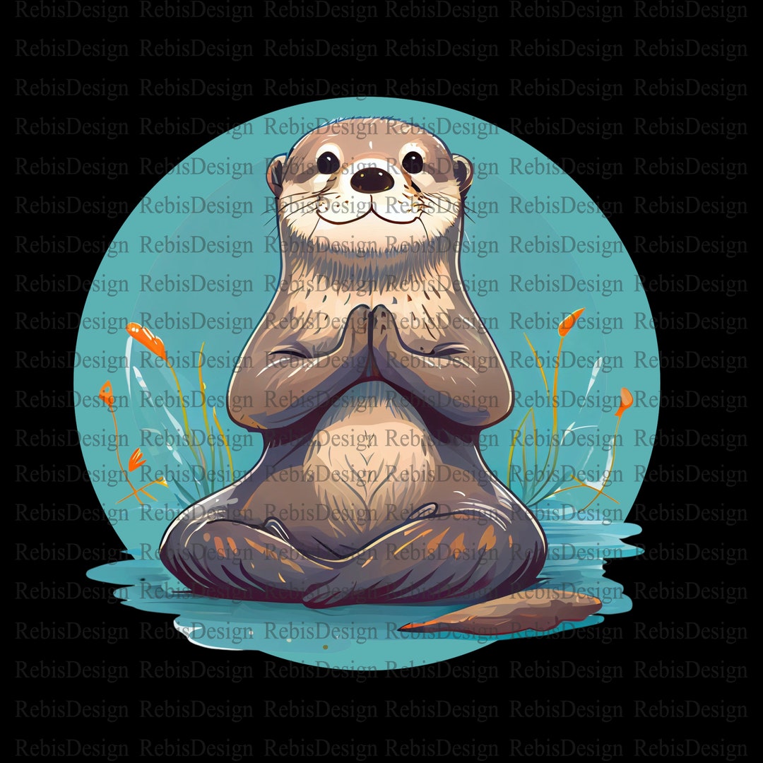 Yoga Otter PNG File PNG File Digital Download - Etsy