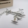 Airplane Piper PA28 Keychain , Sterling Silver 925 Keyring, Pilot Gift ...