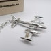 Airplane Piper PA28 Keychain , Sterling Silver 925 Keyring, Pilot Gift ...