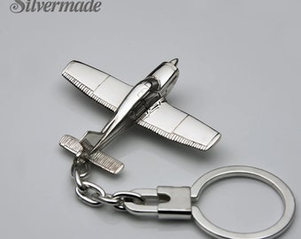 Airplane Piper CUB J-3 Sterling Silver Keychain , Sport Airplane ...