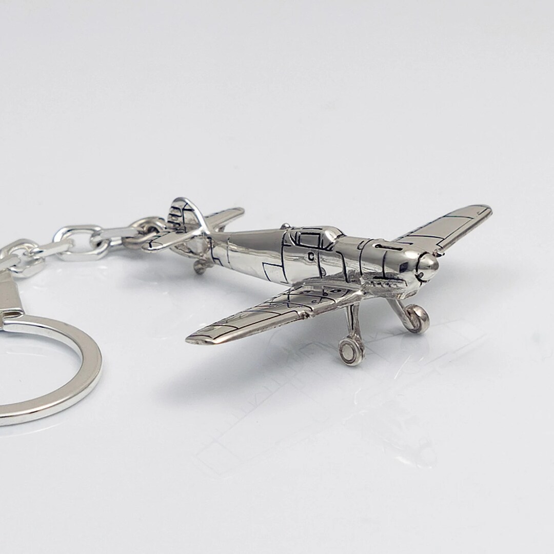 Messerschmtt Bf 109 Airplane , WWII Airplane Keyringsterling Silver ...