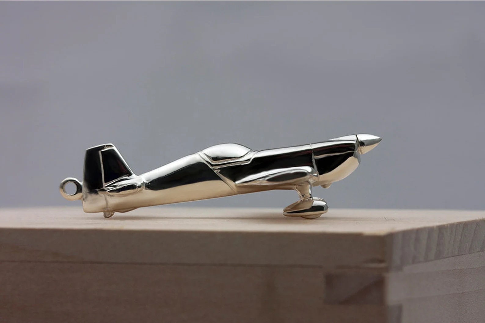Airplane Extra Sterling Silver Keychain,sport Airplane Keyring, Pilot ...