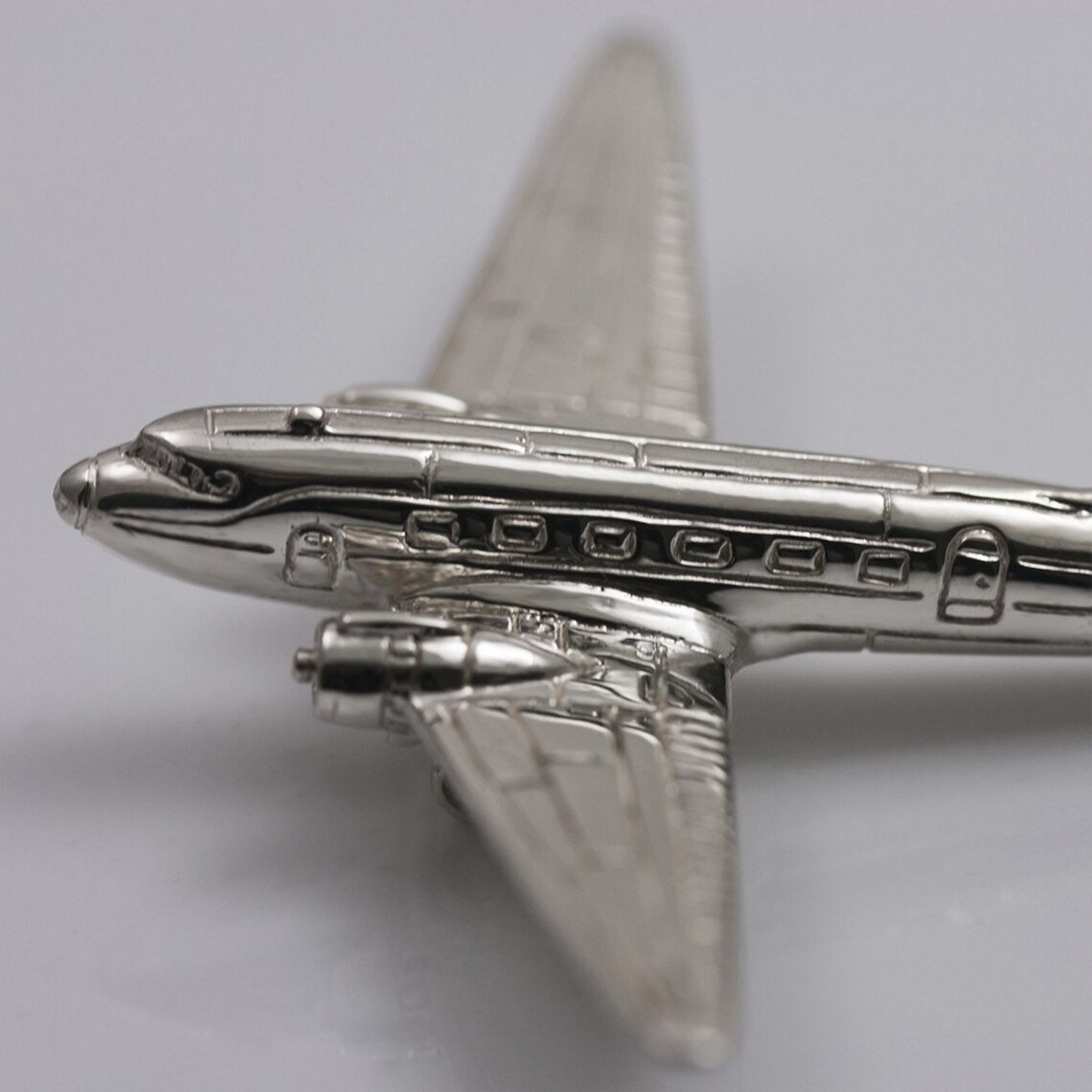 Airplane Douglas DC-3 Keychain, Sterling Silver Aviation Keyring, Pilot ...