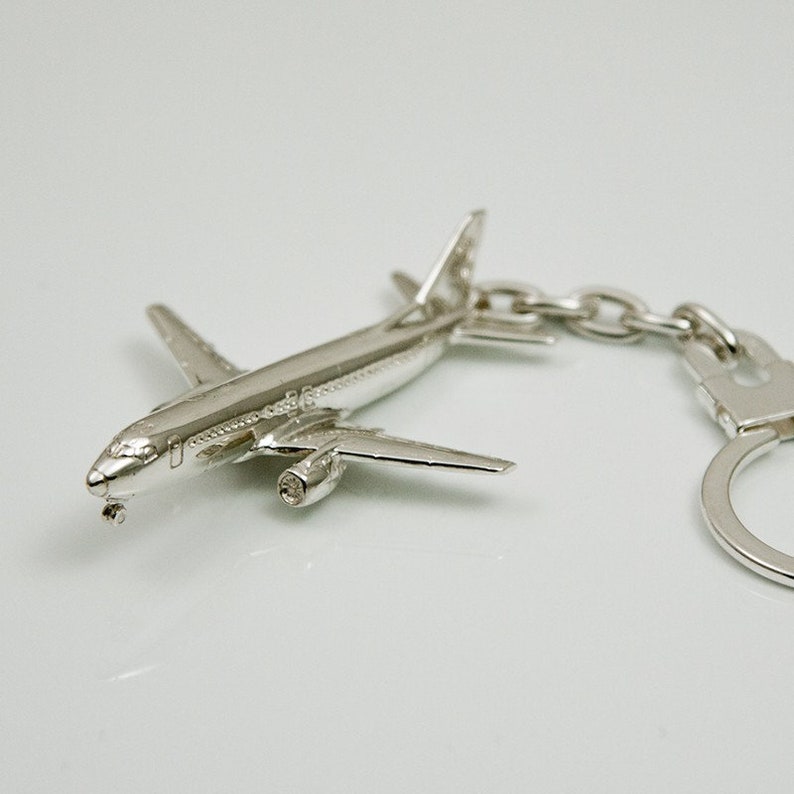 Jumbo Jet 777 Sterling Silver Airplane Keychain, Aviation Gift - Etsy