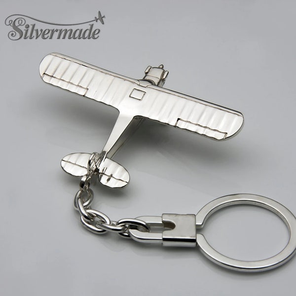 Airplane Extra Sterling Silver Keychain,sport Airplane Keyring, Pilot ...