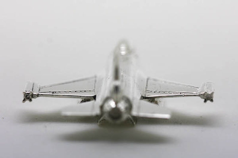 Airplane F-16 Sterling Silver Keychain, Fighter Jet Keyring, Pilot Gift ...