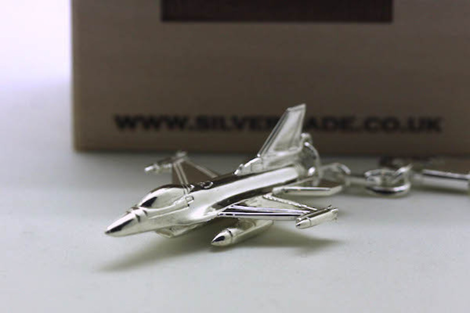 Airplane F-16 Sterling Silver Keychain, Fighter Jet Keyring, Pilot Gift ...