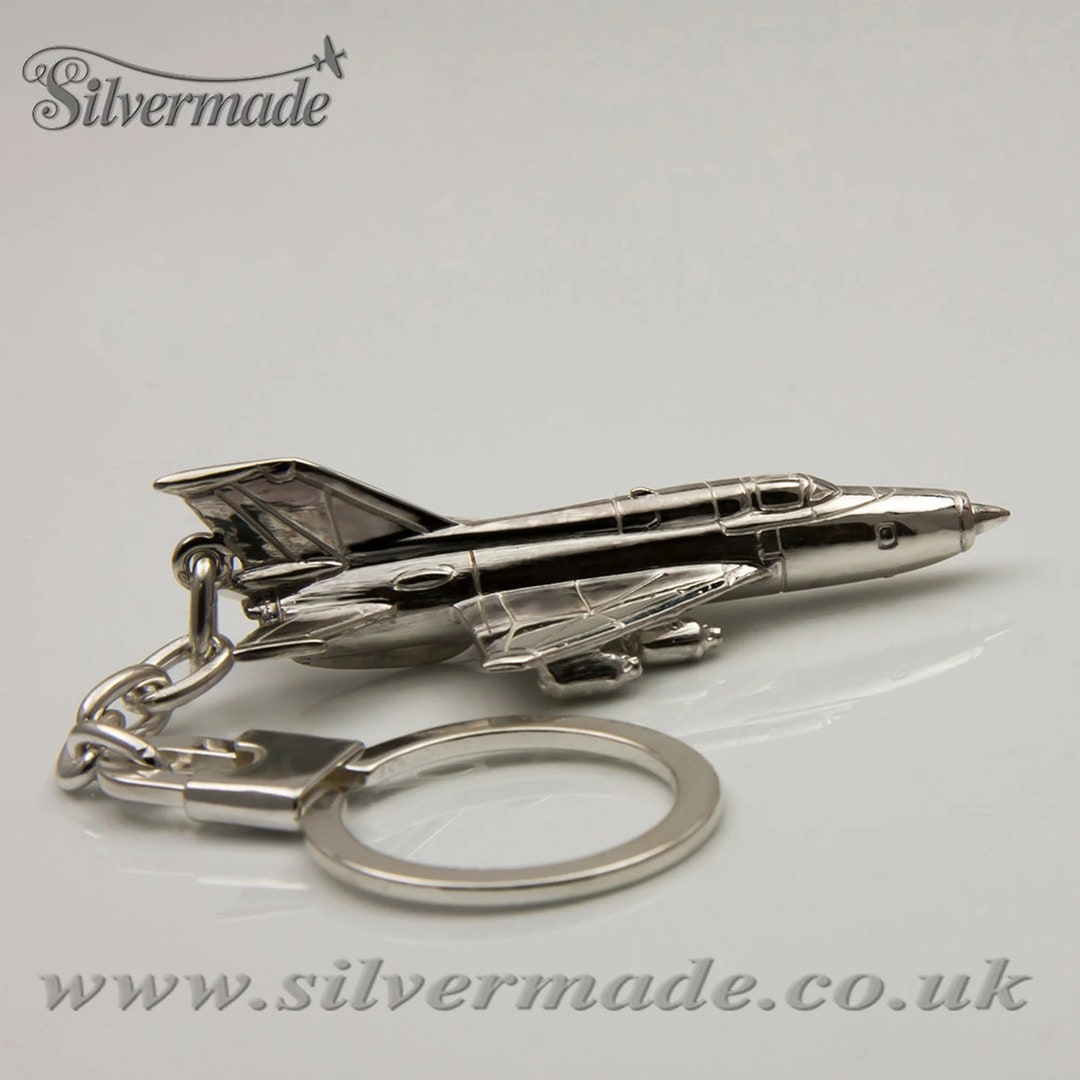 Sterling Silver MIG-21 Airplane Keychain, Airforce Pilot Gift - Etsy