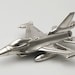 Airplane F-16 Sterling Silver Keychain, Fighter Jet Keyring, Pilot Gift ...