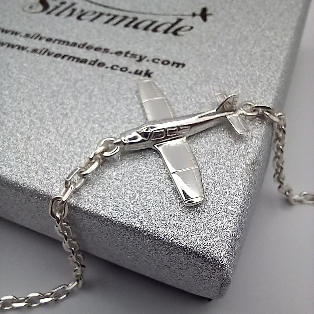 Sterling Silver Piper PA28 Airplane Bracelet, Pilot Gift - Etsy