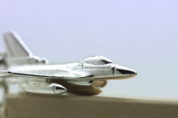 Airplane F-16 Sterling Silver Keychain, Fighter Jet Keyring, Pilot Gift ...