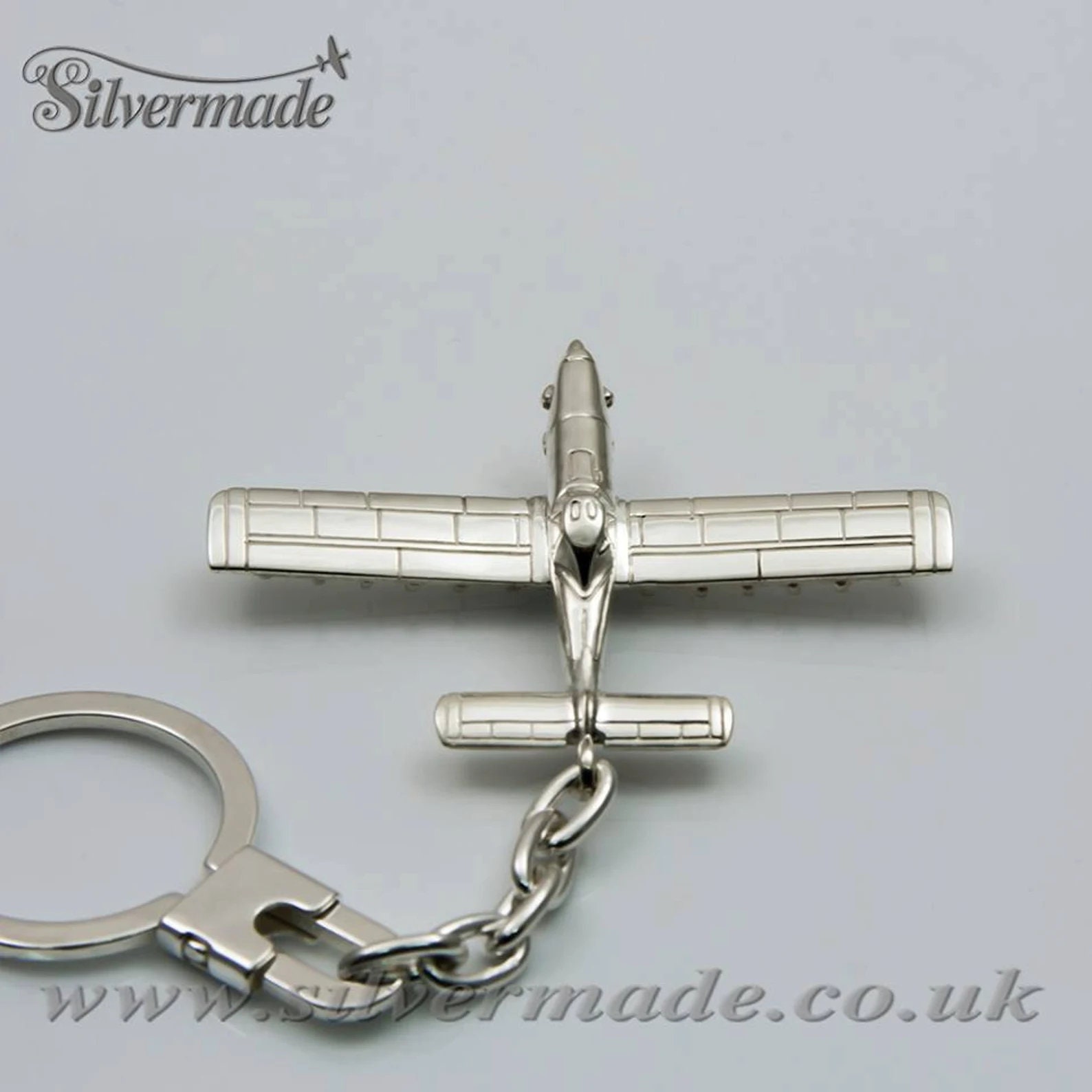 Sterling Silver Air Tractor Airplane Keychain, Pilot Gift - Etsy