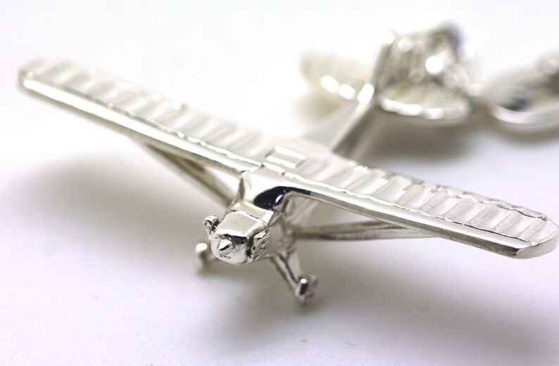 Airplane Piper CUB J-3 Sterling Silver Keychain , Sport Airplane ...