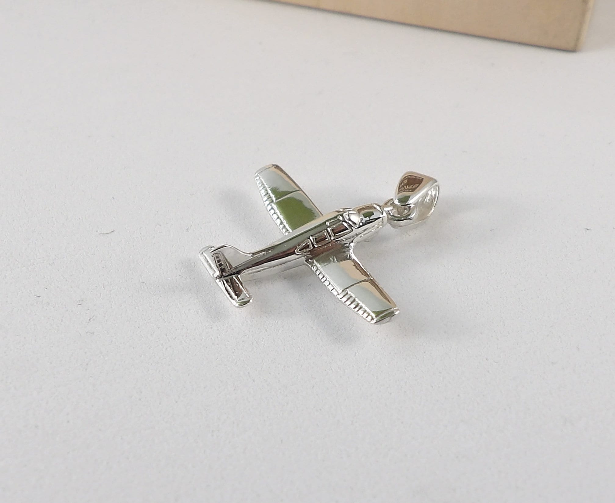 Airplane Piper PA28 Pendant, Sterling Silver 925 Airplane Charm ...
