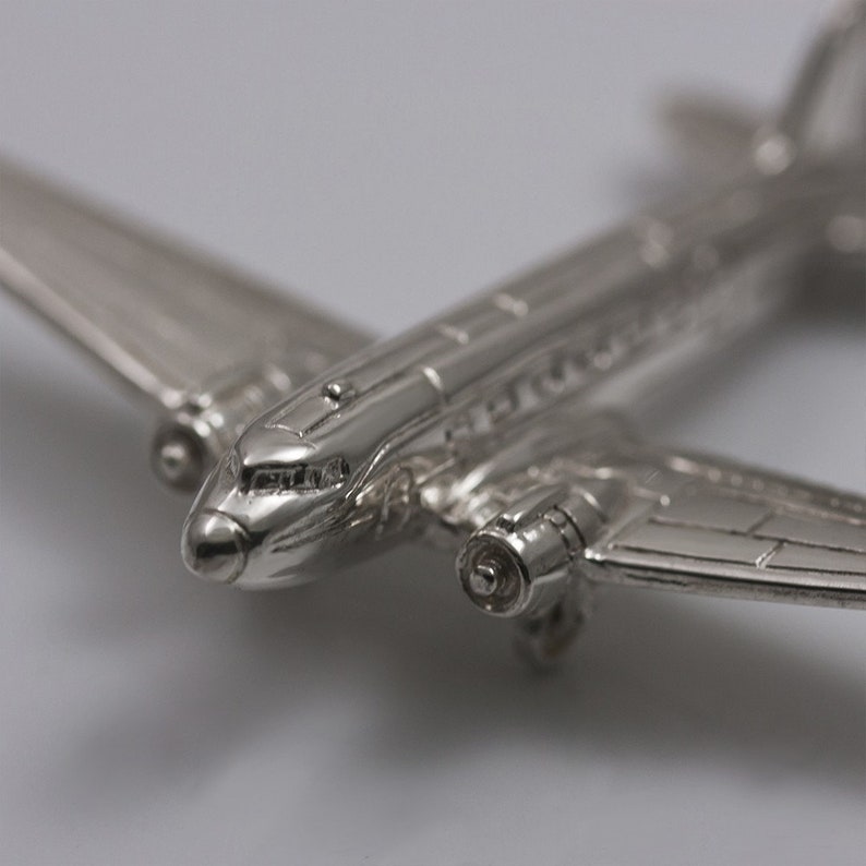 Sterling Silver Douglas DC-3 Airplane Keychain, Pilot Gift - Etsy