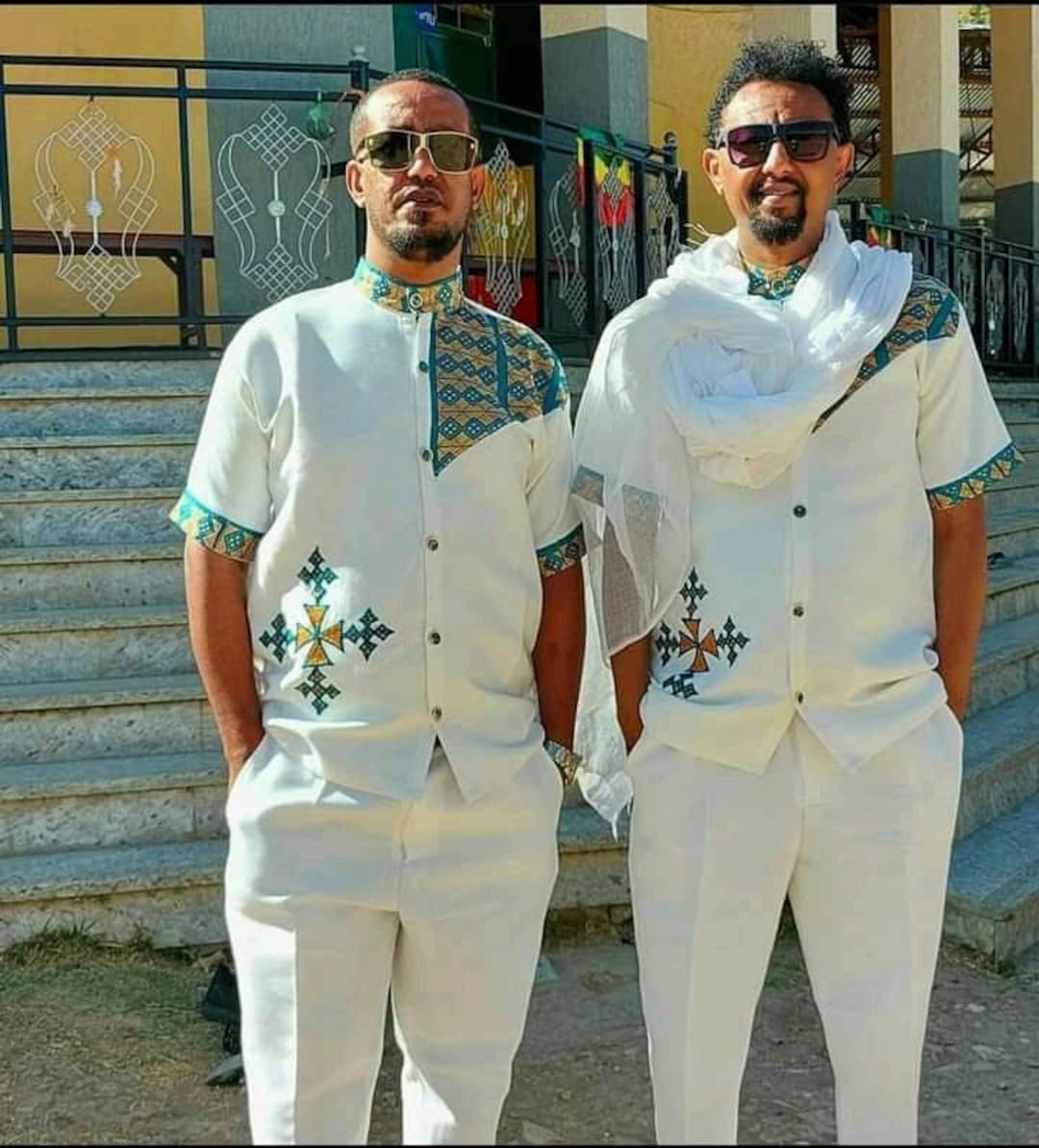 New Men Style Habesha Clothhabeshan T-shirt and Trousers - Etsy