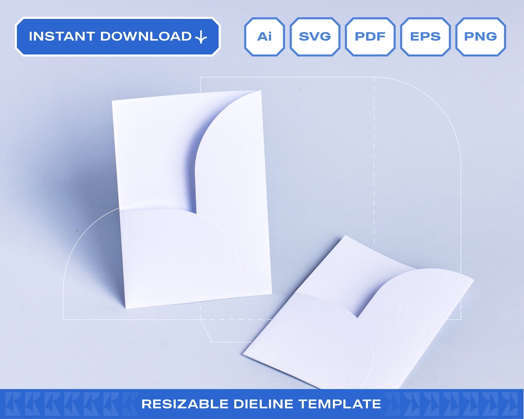 Pocket Envelope Template | Gift Card Holder | Invitation Card Sleeve ...