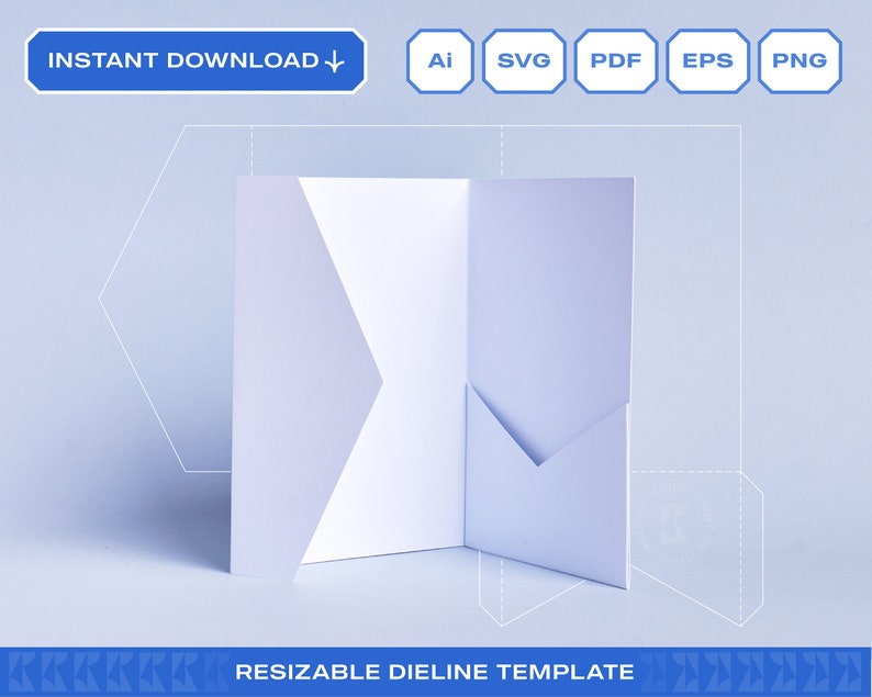 Pocket Card Template | Invitation Card Sleeve | SVG for Cricut ...