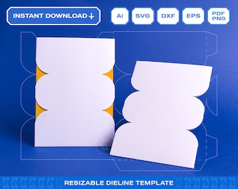 Pocket Card Template Invitation Card Sleeve SVG for Cricut - Etsy