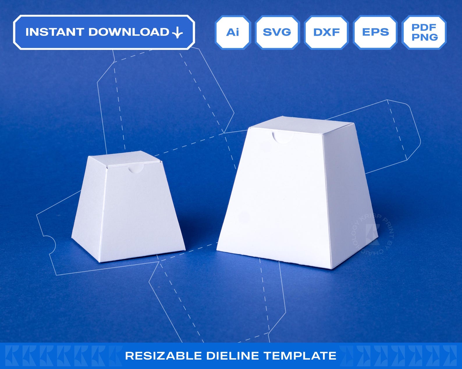 Flat Top Pyramid Box SVG | Small Geometric Treat Box Template | Cricut ...