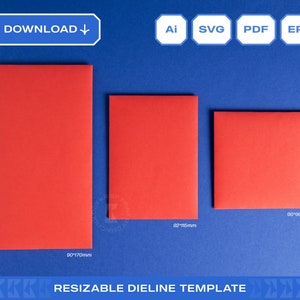 Blank Red Packet Template | 3 Sizes | Angpao | Hong Bao | Lai See | SVG ...