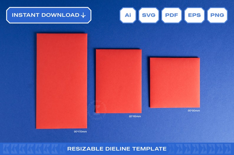 Blank Red Packet Template | 3 Sizes | Angpao | Hong Bao | Lai See | SVG ...