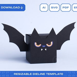 Halloween Treat Box | Bat With Flappy Wings | Party Favors | Box ...