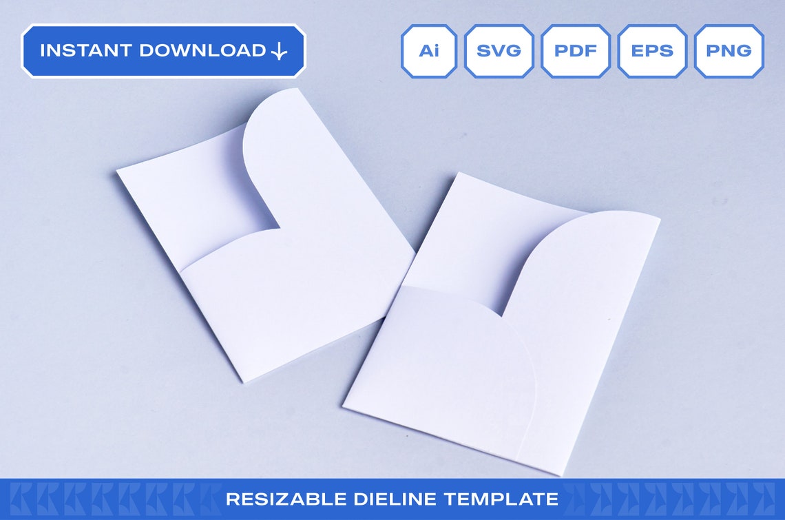 Pocket Envelope Template | Gift Card Holder | Invitation Card Sleeve ...