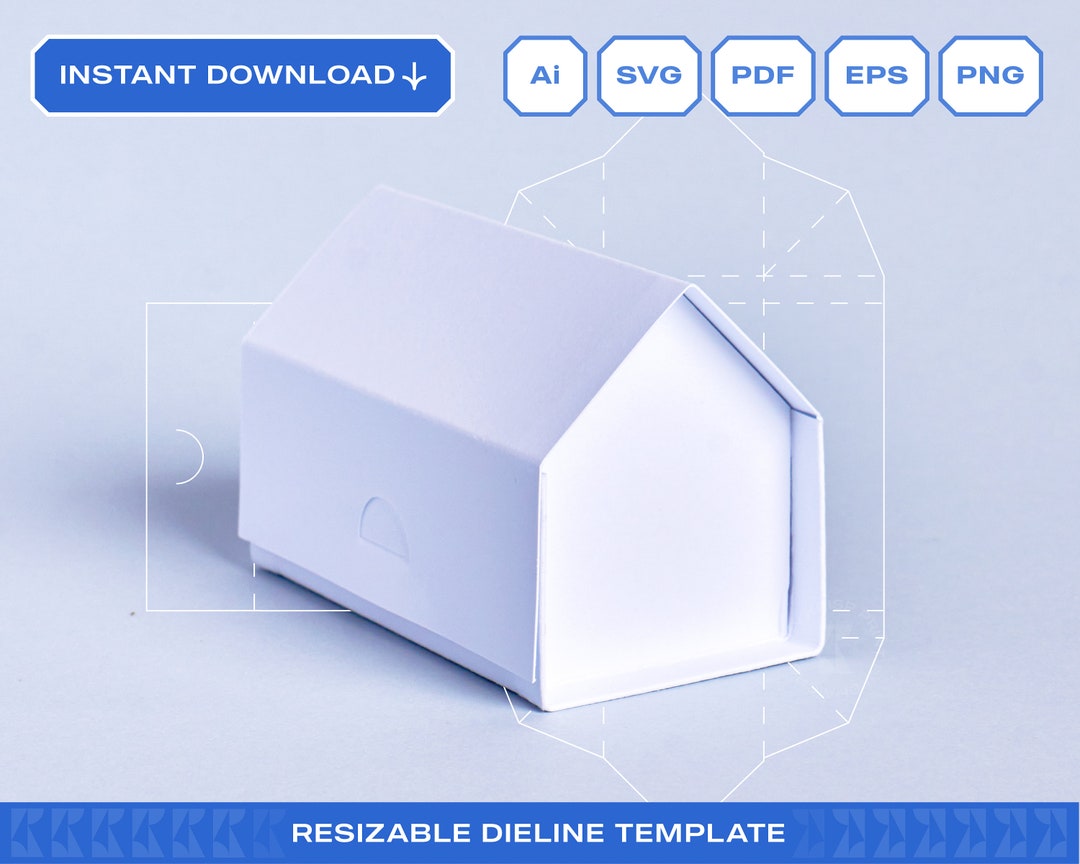 Minimal House Box Template | Favor Box | Treat Box | Gift Box | SVG for ...