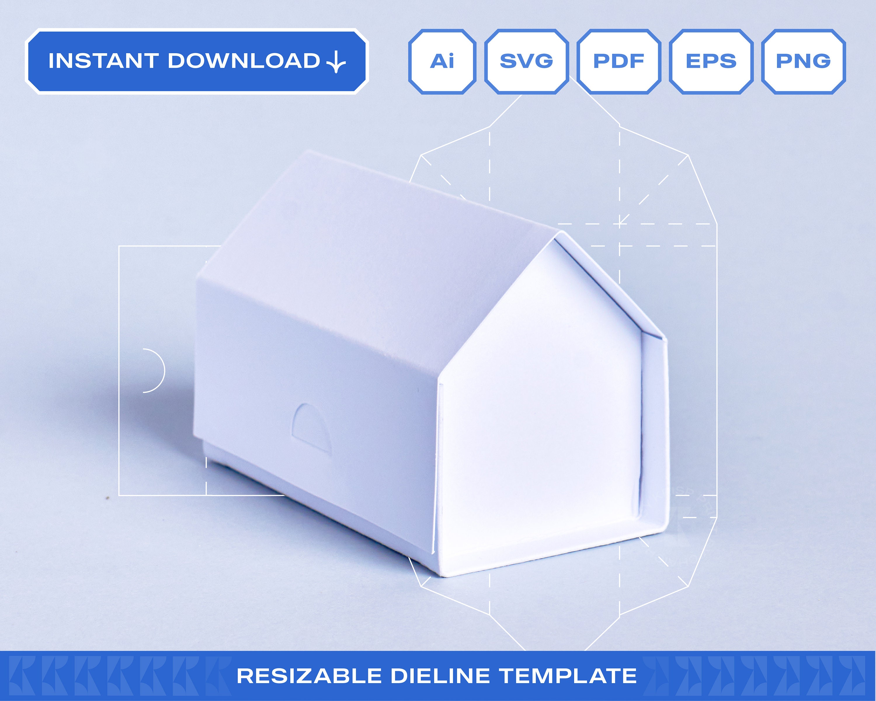 Minimal House Box Template | Favor Box | Treat Box | Gift Box | SVG for ...