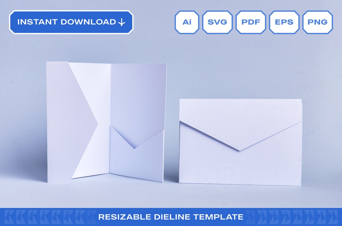 Pocket Card Template | Invitation Card Sleeve | SVG for Cricut ...