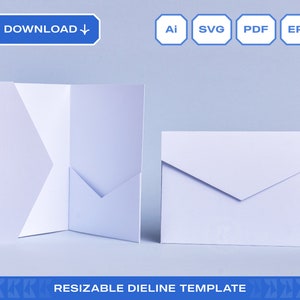 Pocket Card Template | Invitation Card Sleeve | SVG for Cricut ...