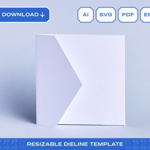 Pocket Card Template | Invitation Card Sleeve | SVG for Cricut ...