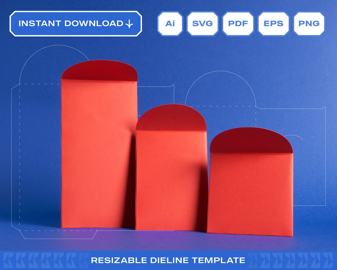Blank Red Packet Template | 3 Sizes | Angpao | Hong Bao | Lai See | SVG ...