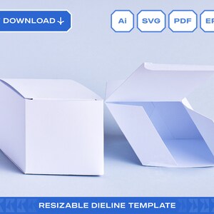 Parallelogram Box Template | Small Gift Box | Small Business Packaging ...
