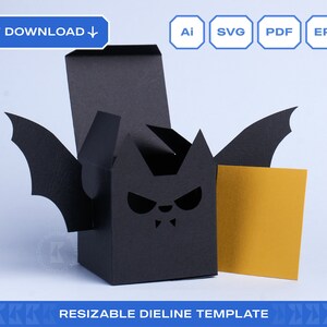 Halloween Treat Box | Bat With Flappy Wings | Party Favors | Box ...