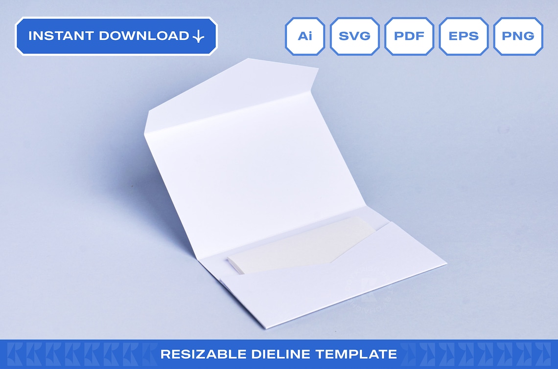 Pocket Card Template Invitation Card Sleeve SVG for Cricut Instant ...