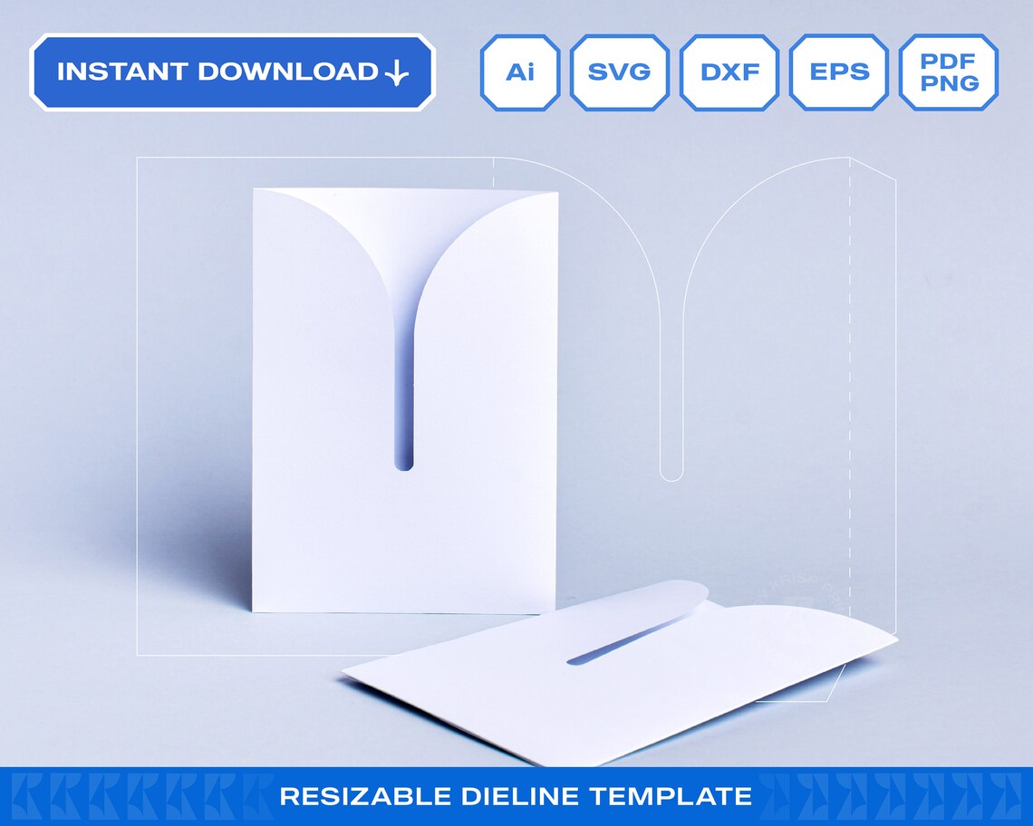 Pocket Envelope Template | Gift Card Holder | Invitation Card Sleeve ...