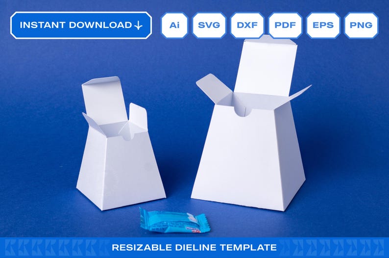 Flat Top Pyramid Box SVG | Small Geometric Treat Box Template | Cricut ...