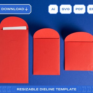 Blank Red Packet Template | 3 Sizes | Angpao | Hong Bao | Lai See | SVG ...
