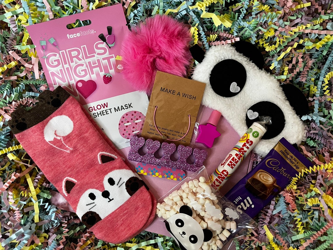 Girls Sleepover Goody Bag Gift Hamper Personalised for Birthday Parties ...