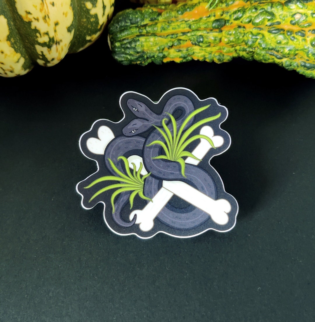Double Trouble Snake Matte Sticker, Halloween Reptile Decal - Etsy
