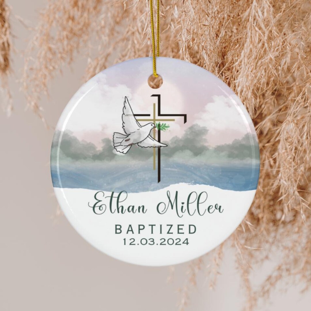 Personalized Christening Gift, Baptism Ornament, Boys Baptism Gift ...