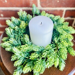 Mini Hops Wreath, Home Bar Decor, Greenery Wedding Centerpiece, Simple ...