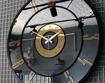 Gold Large Wall Clock - Etsy