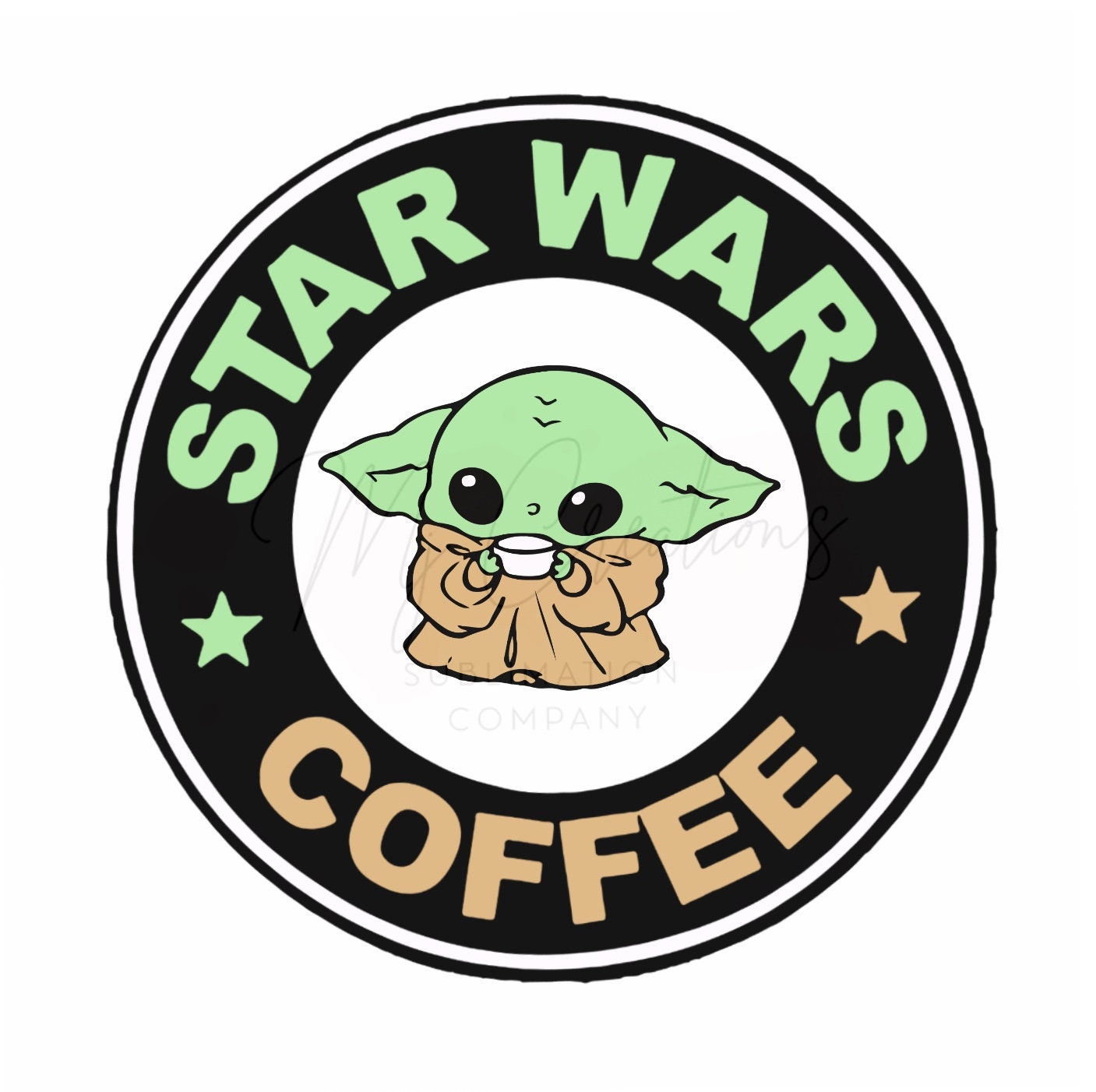 Baby Yoda Star Wars Coffee - Svg JPEG PNG - Etsy